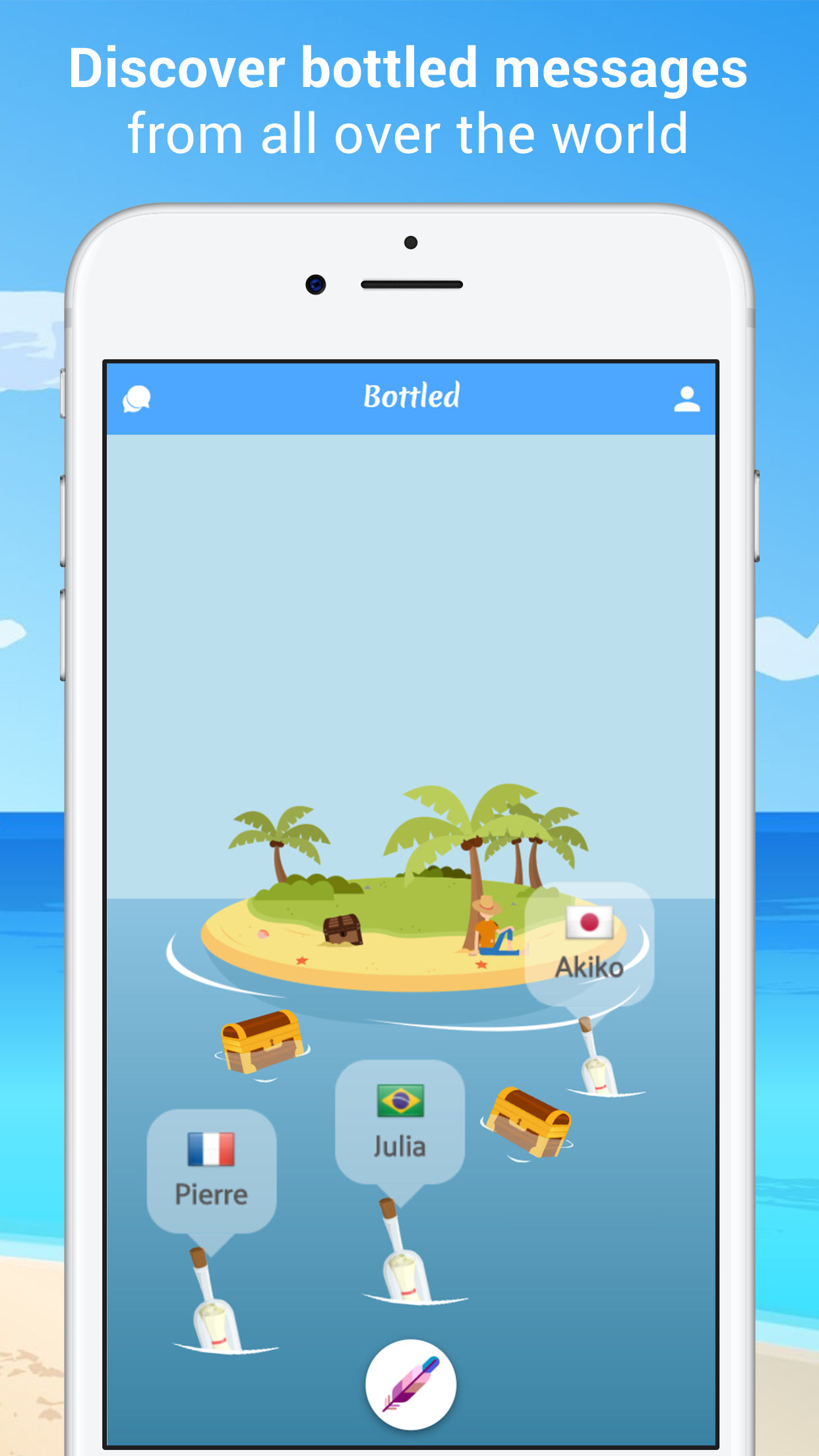 Send Your Message Around the World in Bottled: Message in a Bottle