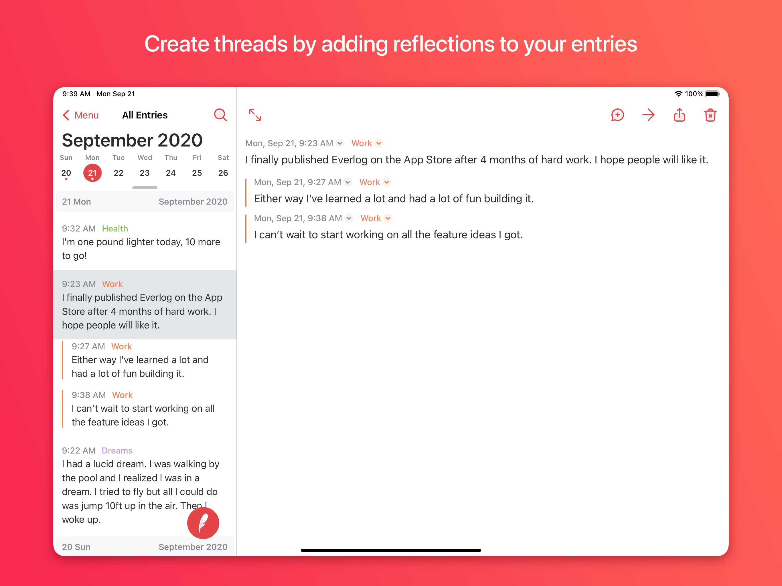 Everlog is a Minimalist Journaling App With a Unique Concept